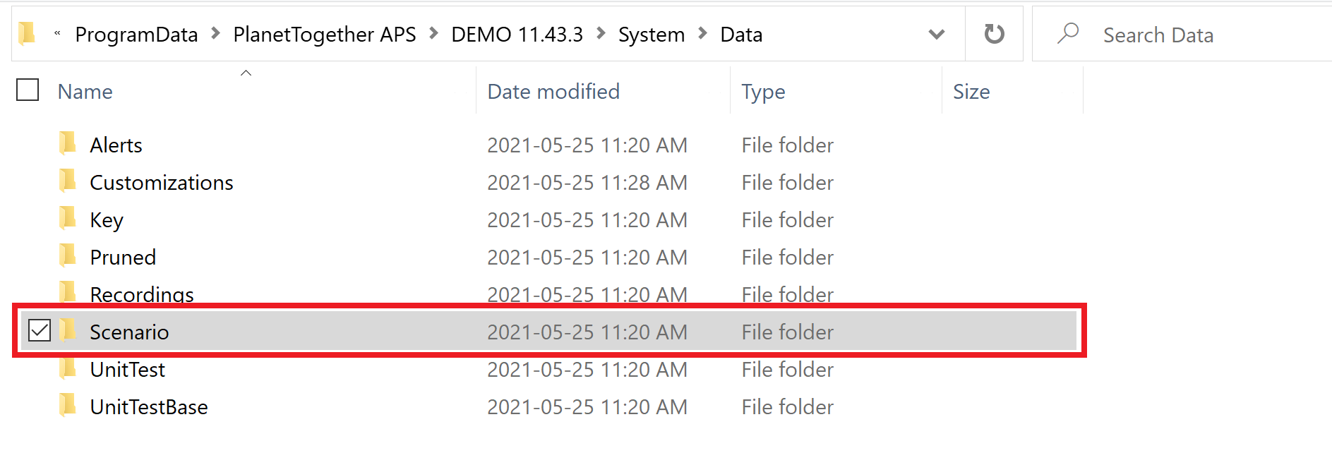 Load a Scenarios.dat file